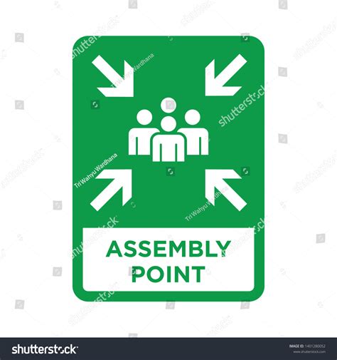 Assembly Point Signs Symbol Icon Vector Stock Vector Royalty Free