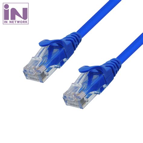 통신 네트워크 전문 솔루션 파이버마트 인네트워크 기가비트 고급 Cat6 Utp 동선 랜케이블 블루 10m In H6u10b