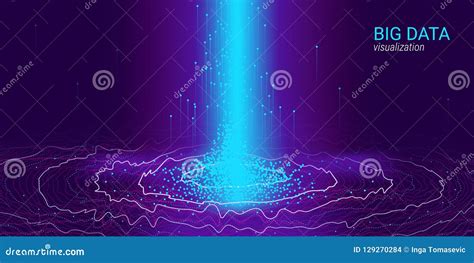 Abstract 3d Big Data Visualization Stock Vector Illustration Of Glow
