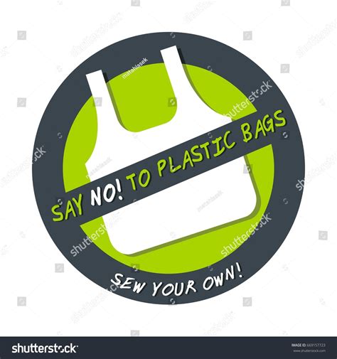 Pollution Problem Concept Say No Plastic Stock Vector Royalty Free