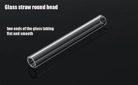15 Pack Short Glass Straws Shatter Resistant Reusable Straws Glass Cocktail Straws
