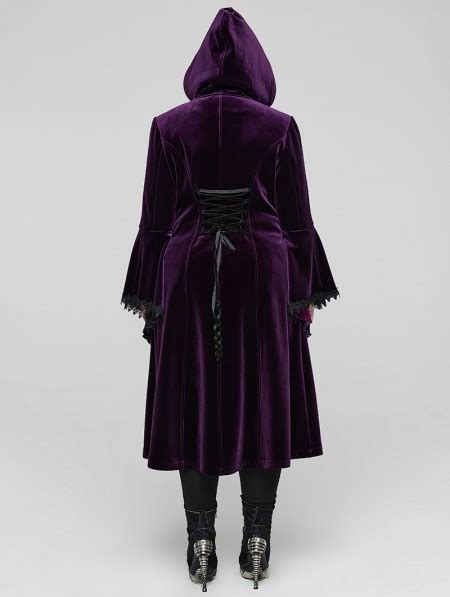 Punk Rave Black And Violet Vintage Gothic Gorgeous Velvet Plus Size