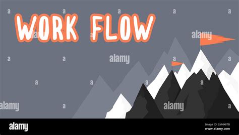 Text Caption Presenting Work Flow Concept Meaning Continuity Of A Certain Task To And From An
