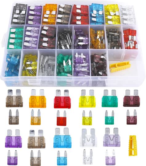 Simandnat Assortiment De 130 Fusibles à Lame Standard Pour Voiture 1 A 2