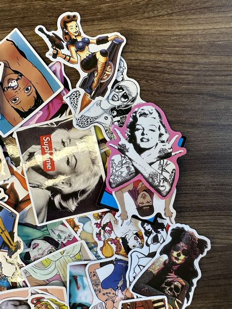 50 Random Sexy Girl Sticker Pack Anime Models Waifu Pin Up Etsy