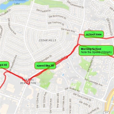 Beaverton Dmv Drive Test Route Scribble Maps