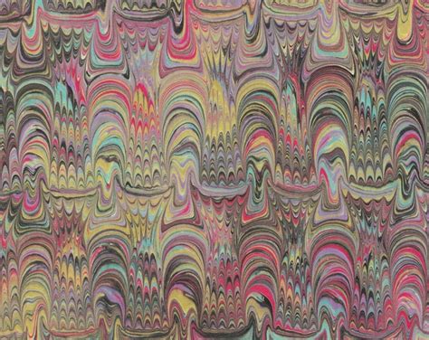 Hand Marbled Paper Sonic Pattern In Multi Color Berretti Marbled Arts Italian Ipmb Os 196 Etsy