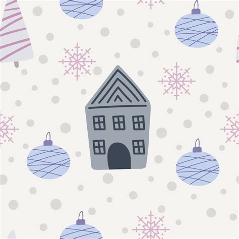 Weihnachtsbaum Und Schneeflocke Musterdesign Neujahr Vektor