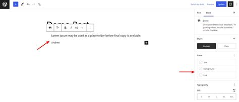 how to use the wordpress quote block to add quotations