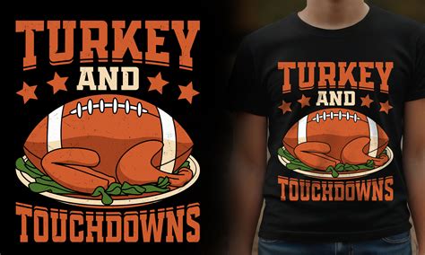 Turkey And Touchdowns Graphics Designs Graphic By Trendyhunt43 · Creative Fabrica