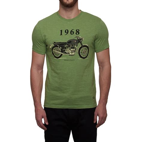 Buy 1968 Interceptor T Shirt Green Online Royal Enfield Store