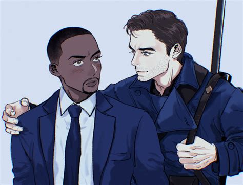 Bucky Barnes And Sam Wilson Marvel And More Drawn By Sleepyuncle Danbooru
