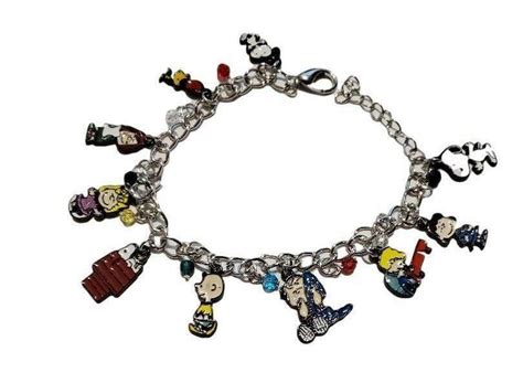 Snoopy And Friends Cartoon Characters Metal Charm Bracelet 4544339484