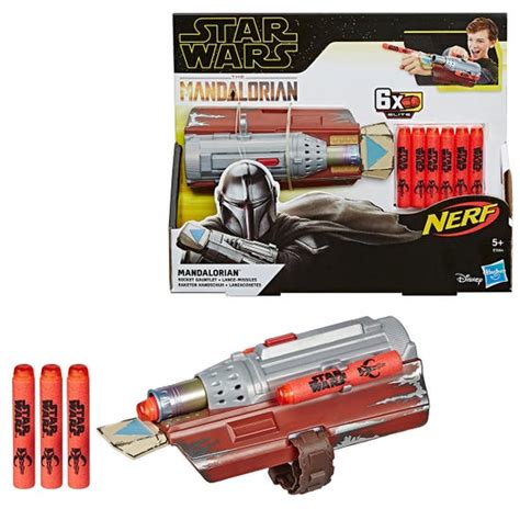 Nerf Star Wars Role Play Mandalorian Rocket Gauntlet With 6 Darts