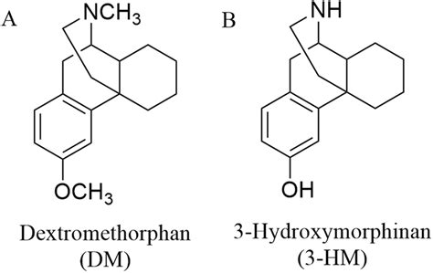 Structures Of Dextromethorphan And 3 Hydroxymorphinan Download