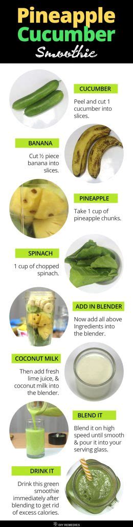 Pineapple Cucumber Smoothie For Weight Loss
