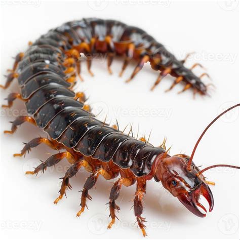 High Resolution Image Of A Giant Centipede Presenting Its Anatomy And