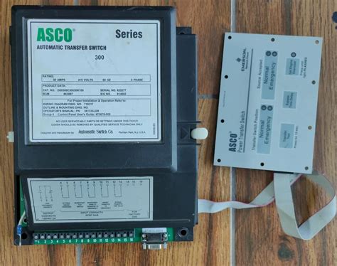 Asco Automatic Transfer Switch 300 Series 30 Amps 415 Volts Three