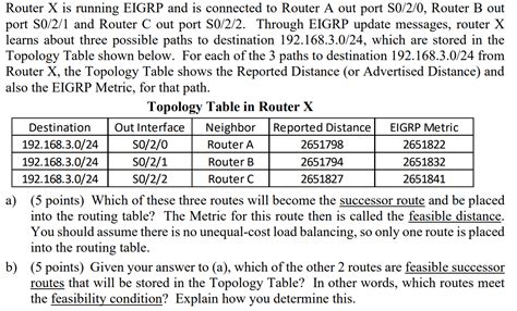 Solved Router X Is Running Eigrp And Is Connected To Router