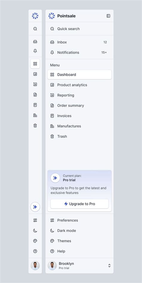 Sidebar Navigation — Untitled Ui Sidebar Design Dashboard Design Ui