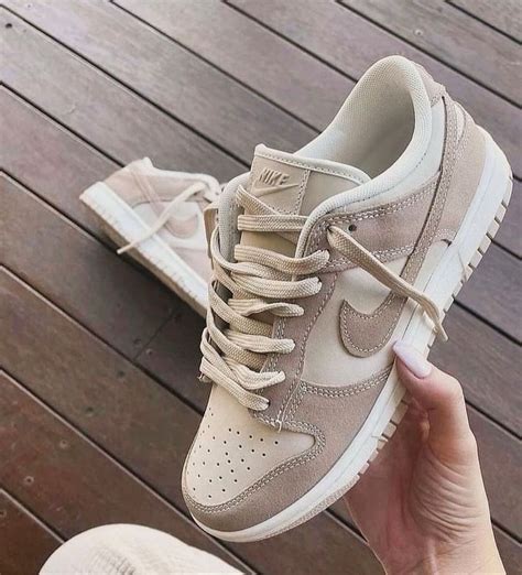 Nike Dunk Low Tan And White Fashion Shoes Swag Shoes Nike Shoes Outfits