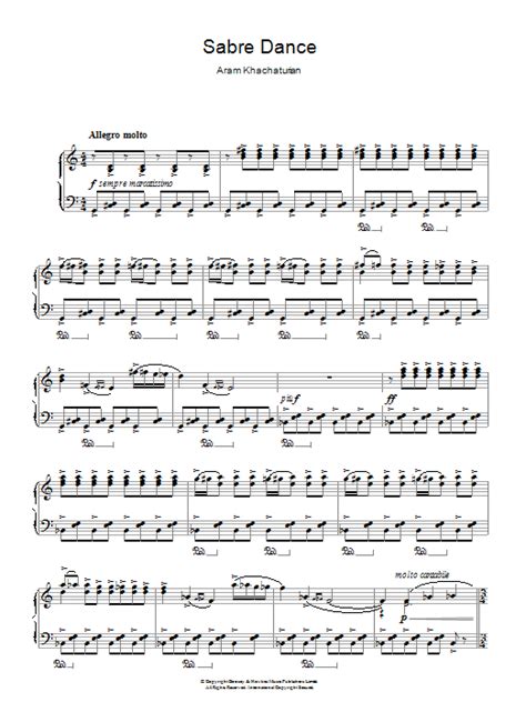 Sabre Dance by Aram Khachaturian Sheet Music for Piano Solo at Sheet Music Direct