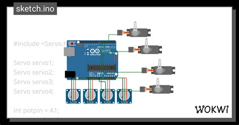 brazo robotico wokwi esp32 stm32 arduino simulator