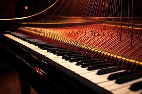 Premium Ai Image Musical Piano String Arrangement