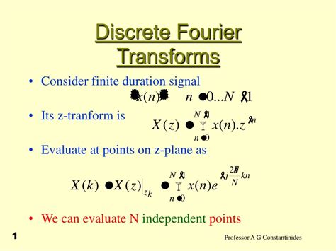 Ppt Discrete Fourier Transforms Powerpoint Presentation Free Download Id9466787