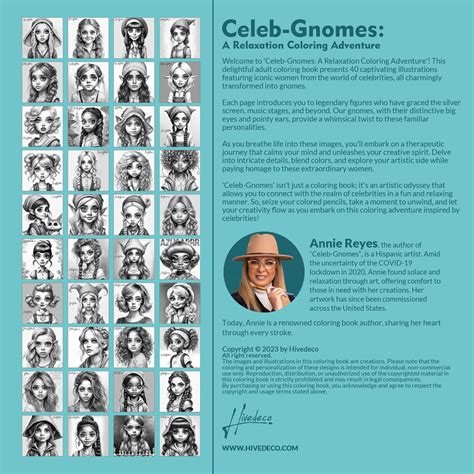 Coloring Book Celeb Gnomes Hivedeco