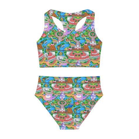 Park Map Girls Two Piece Swimsuit Ambrie