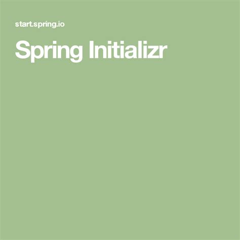 Spring Initializr Vitfocz