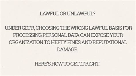 Understanding The Application Of Different Lawful Bases For Processing