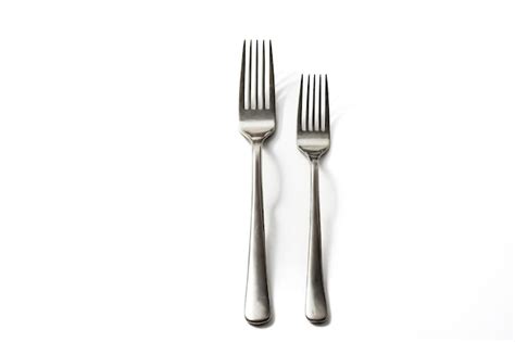 Two Forks On A White Background Premium Ai Generated Image
