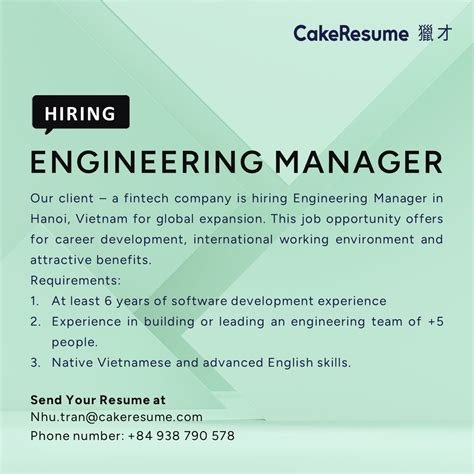 Nhu Sophie Tran On Linkedin Engineering Manager Hotjob Vietnam