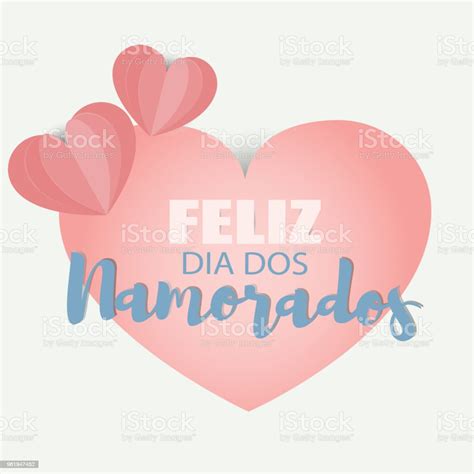 펠리 즈 디 아 Dos Namorados입니다 해피 발렌타인 하루 포르투갈어입니다 벡터 일러스트입니다 밸런타인데이에 대한 스톡