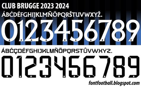 Font Football Font Vector Club Brugge 2023 2024 Kit