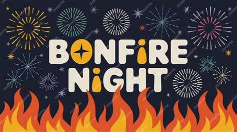 Celebrating Bonfire Night Image Vector Illustration Premium Ai