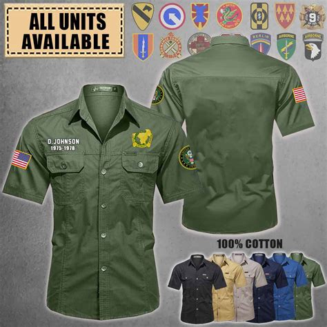 100th Mp Bn 100th Military Police Battalion Cotton Cargo Shirts