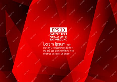 Premium Vector Red Color Polygon Abstract Vector Background