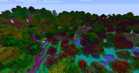 I Replaced Minecrafts Foliage And Grass Colormaps With Rainbow Static
