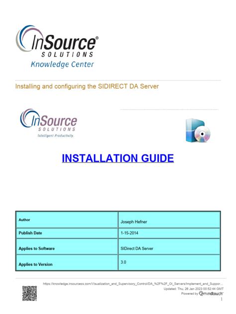 Installing And Configuring The Sidirect Da Server Pdf Button