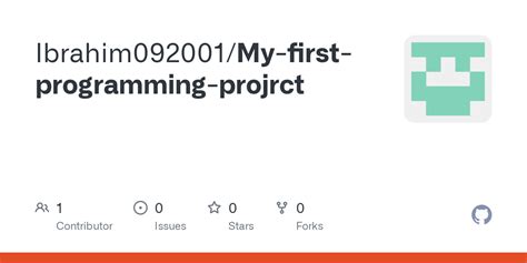 Github Ibrahim092001my First Programming Projrct