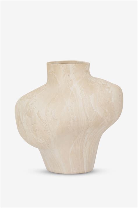 Marmorierte Dolomit Vase Kary Urban Nature Culture Amsterdam Beige