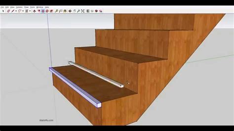Sketchup D Drawing How To Add Stair Nosing To Stairway Youtube