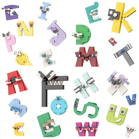 Алфавит лора Строительная игрушкаМодель прописных букв Abc Alphabet