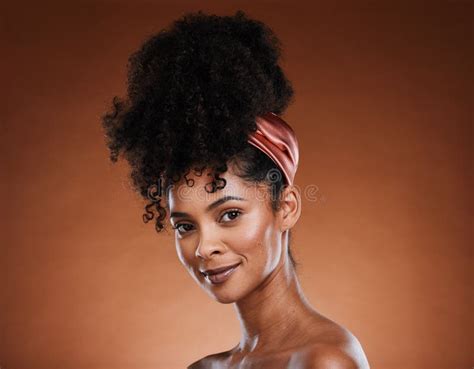 Black Woman Skincare And Hair Care For Beauty Glow Or Natural