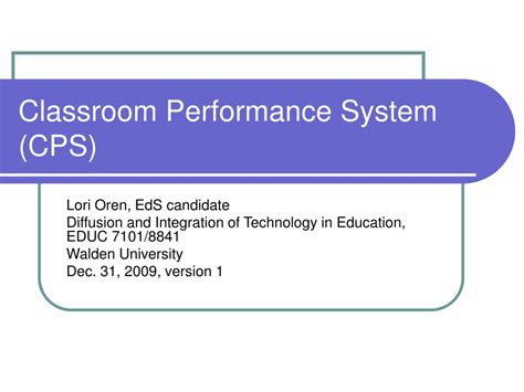 Ppt Classroom Performance System Cps Powerpoint Presentation Free