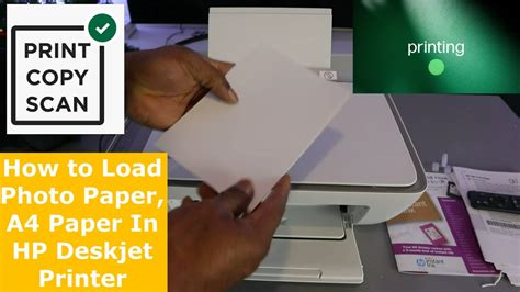 How To Load Photo Paper And A4 Paper In Hp Deskjet Printer Youtube