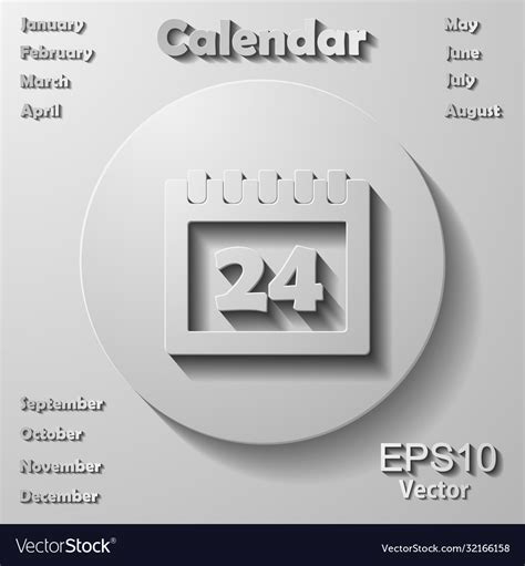 Calendar Icons Set Royalty Free Vector Image VectorStock